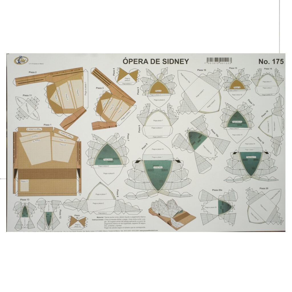 OPERA DE SIDNEY. Maqueta para Recortar y Armar | Casa fuji