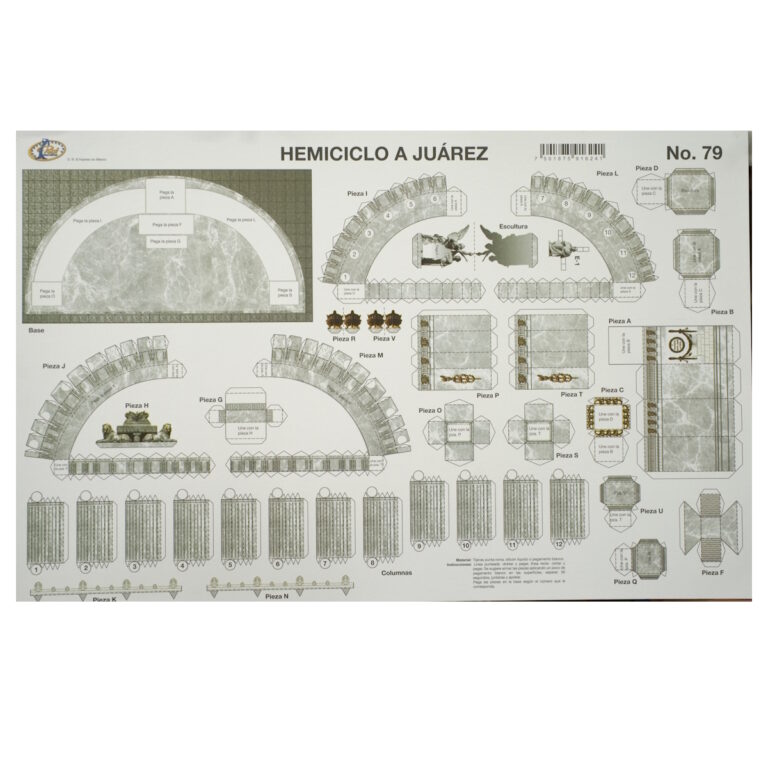 HEMICICLO A JUAREZ Maqueta para Recortar y Armar. | Casa fuji