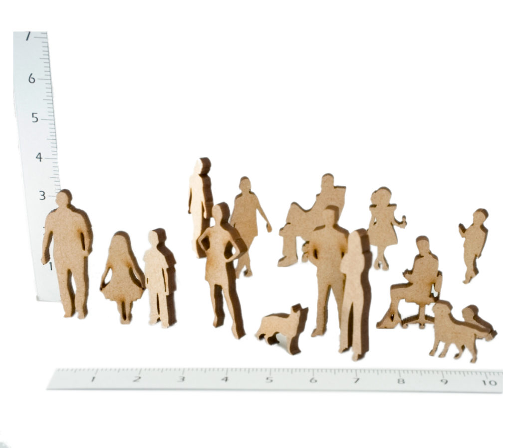 SILUETA HUMANA ESCALA 1/50 MDF | Casa fuji
